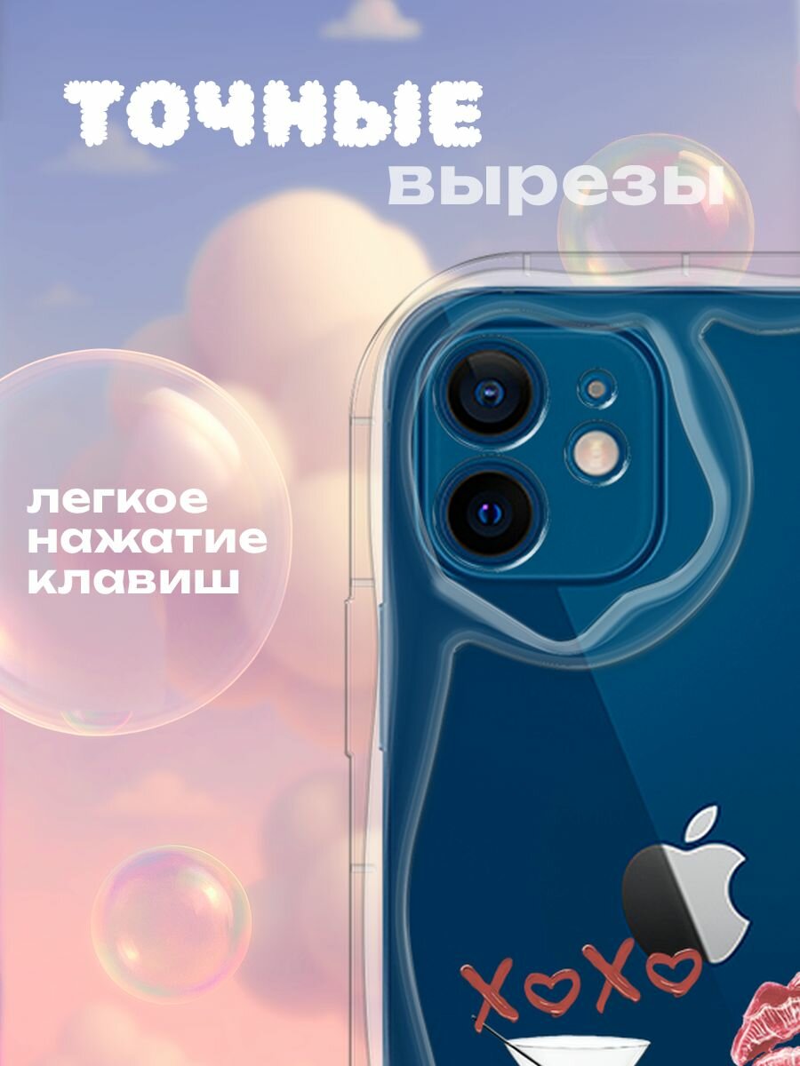 Чехол на Apple iPhone 12/12 Pro / Айфон 12 с принтом xoxo lucky girl 2 — фото 1