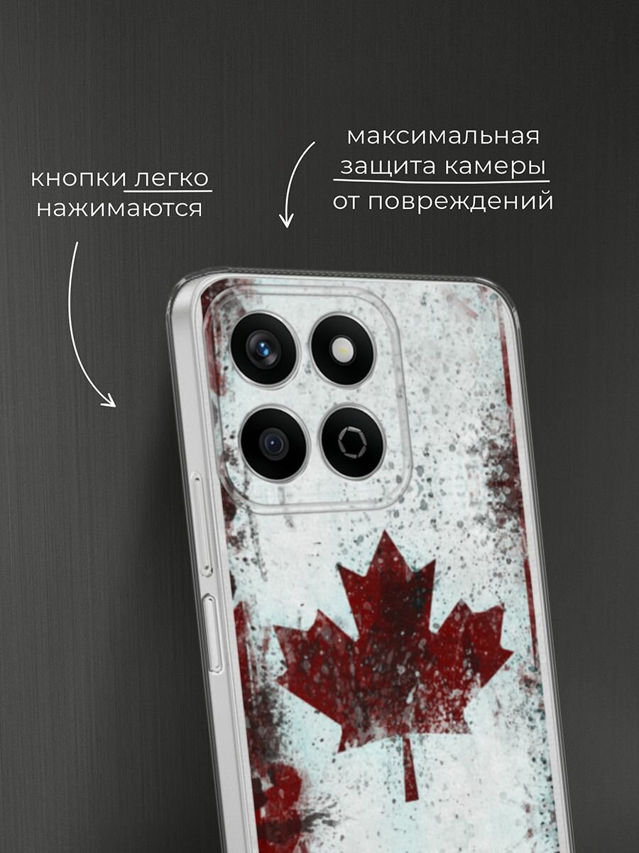 Силиконовый чехол на Honor X7c / Хонор X7c с принтом "Канада" — фото 1