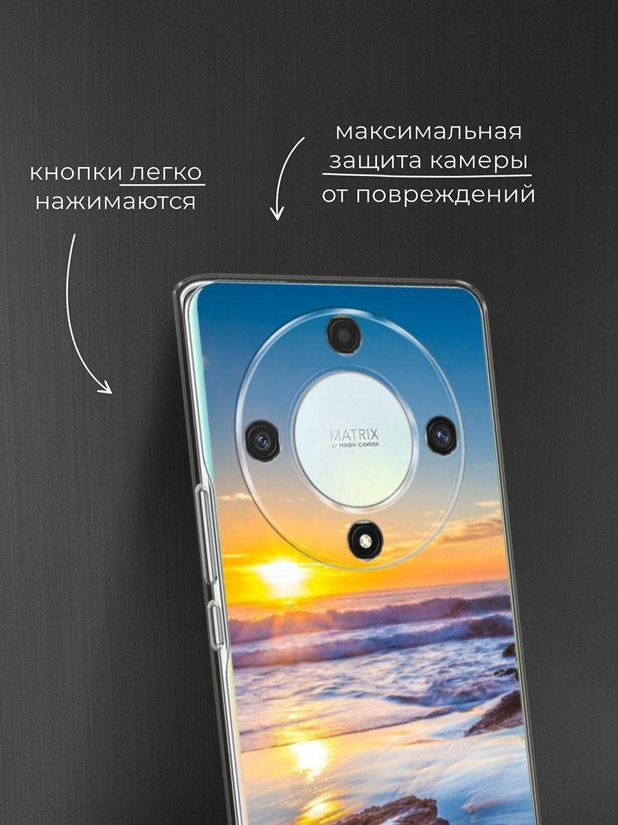 Силиконовый чехол на Honor X9A / Хонор X9A с принтом "Восход 6" — фото 1