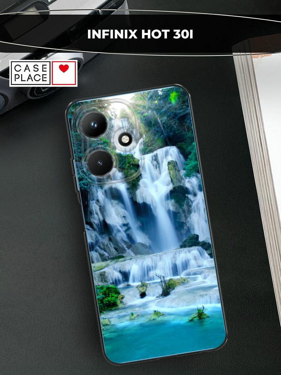 Чехол на Infinix Hot 30i / Инфиникс Хот 30i с принтом "Водопад 8"