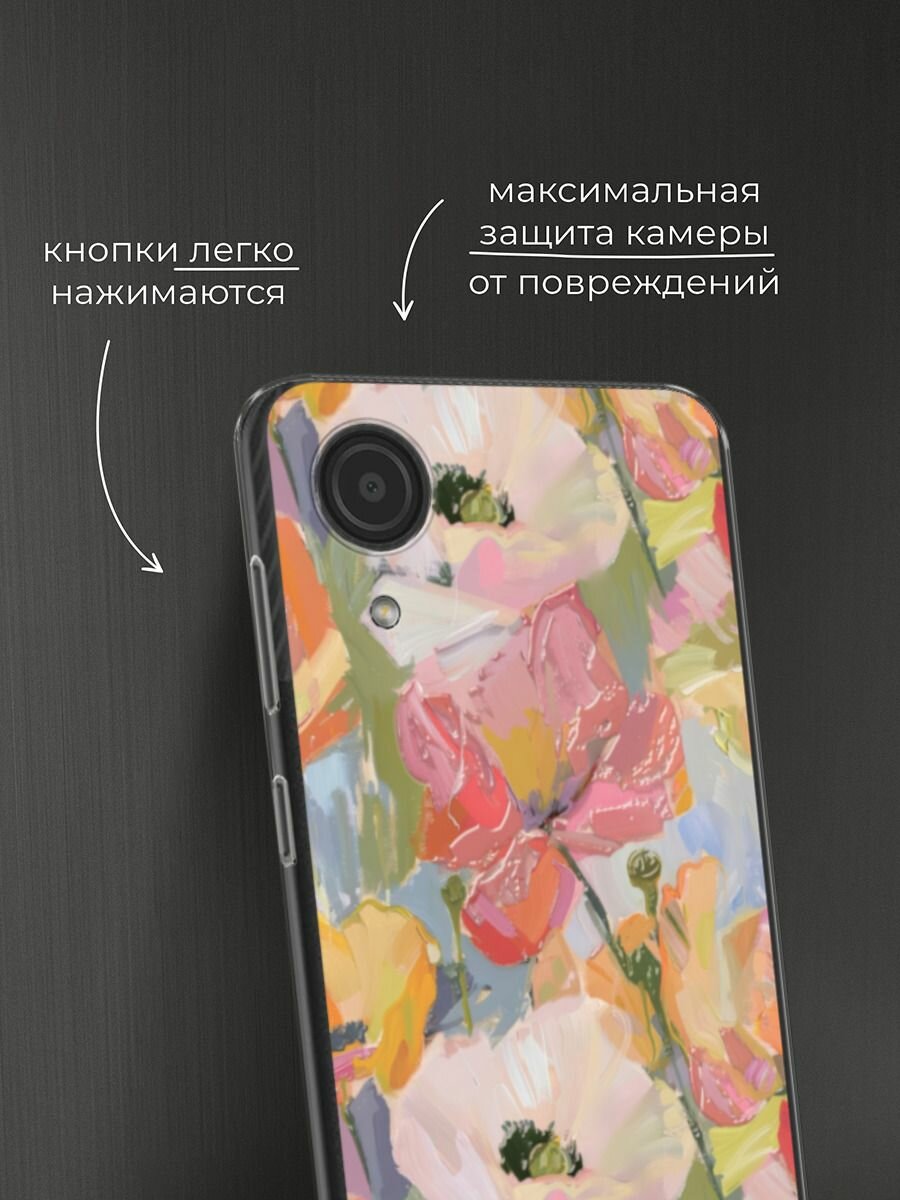 Чехол на Samsung Galaxy A03 Core / Самсунг Галакси А03 Core с принтом "Акварельные анемоны" — фото 1