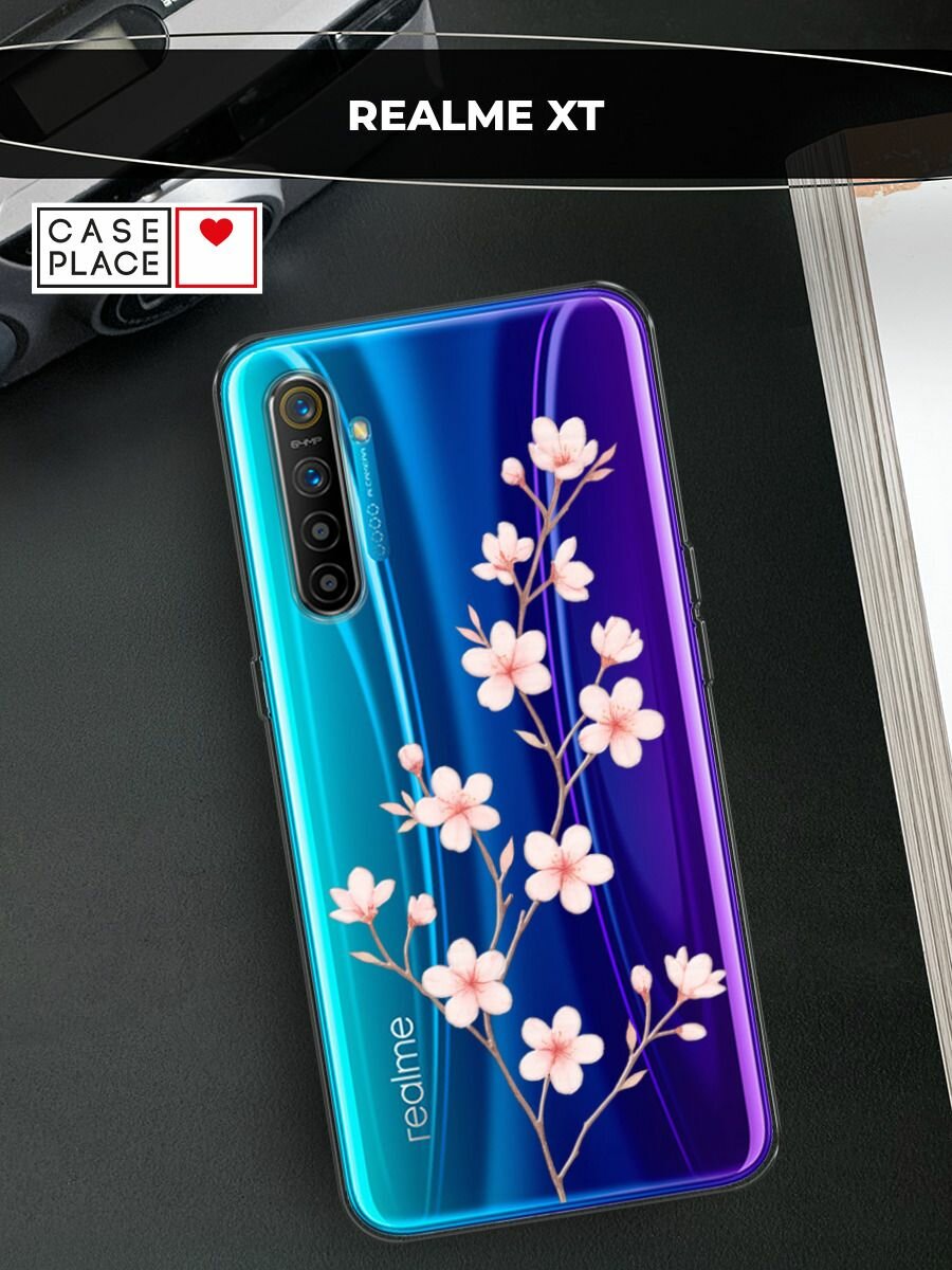 Чехол на Realme XT / Реалми XT с принтом "Веточка сакуры 2"