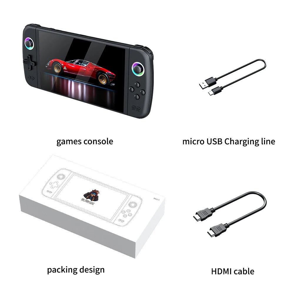 OWLLON HD M27 портативная игровая консоль 64GB 20000 Games, Only Console