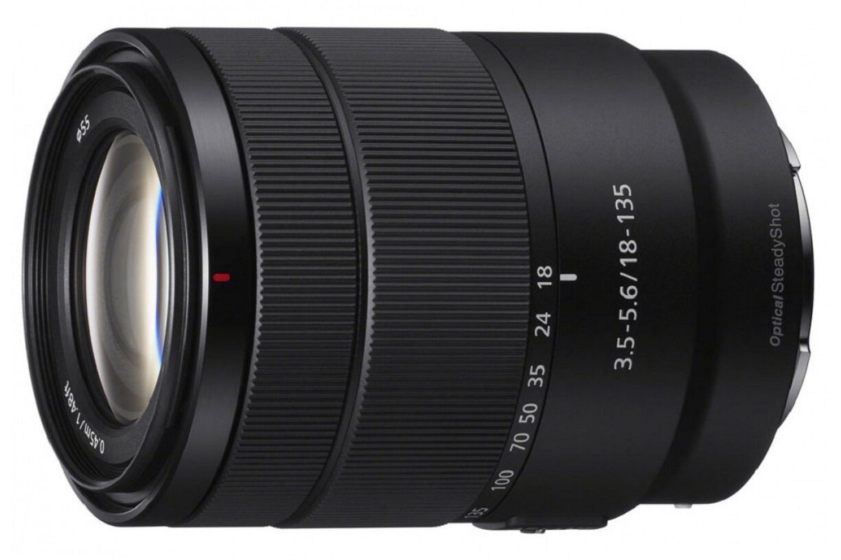 Объектив Sony E 18-135mm f/3.5-5.6 OSS (SEL18135), черный