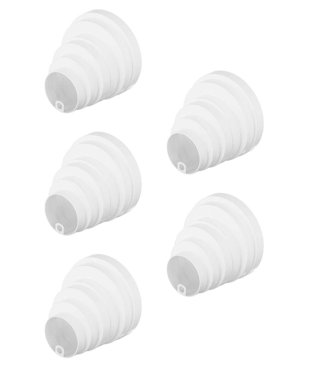 Соединитель для круглых воздуховодов пластиковый d80/100/120/125/150/160 мм (5 шт.)