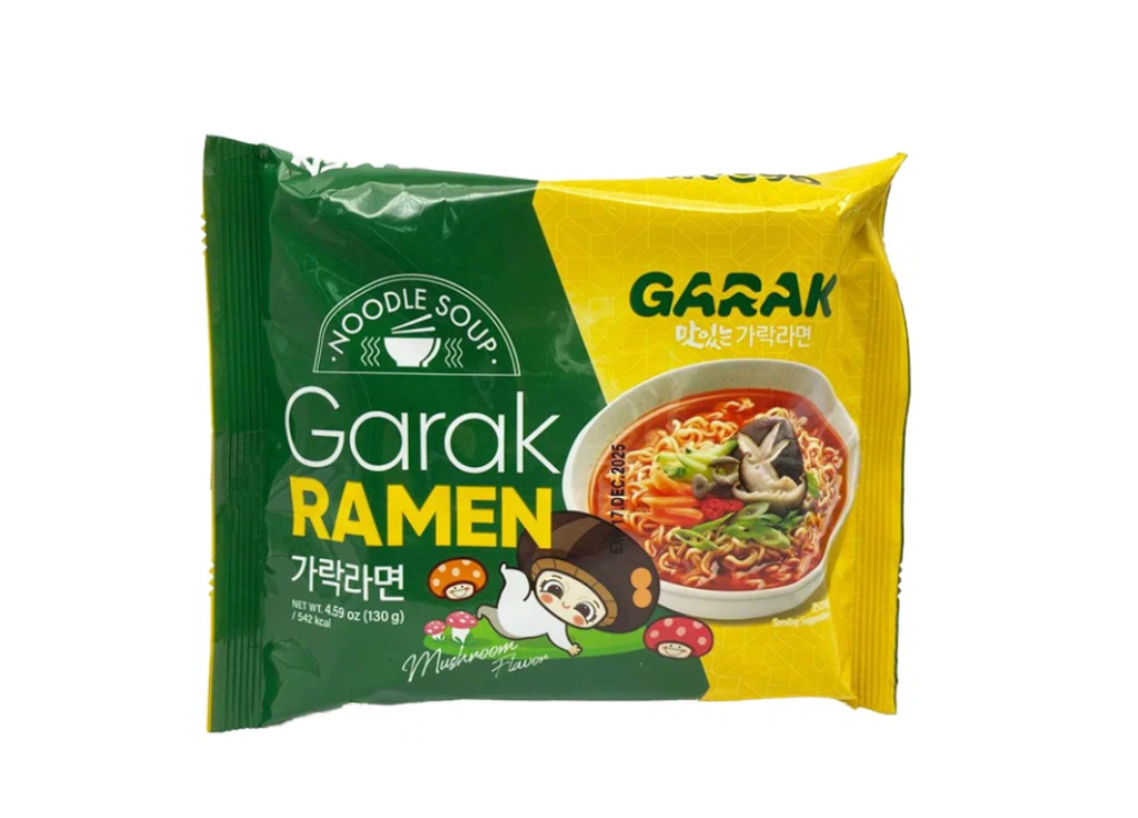Лапша быстрого приготовления GARAK рамен со вкусом грибов 130 г, Южная Корея