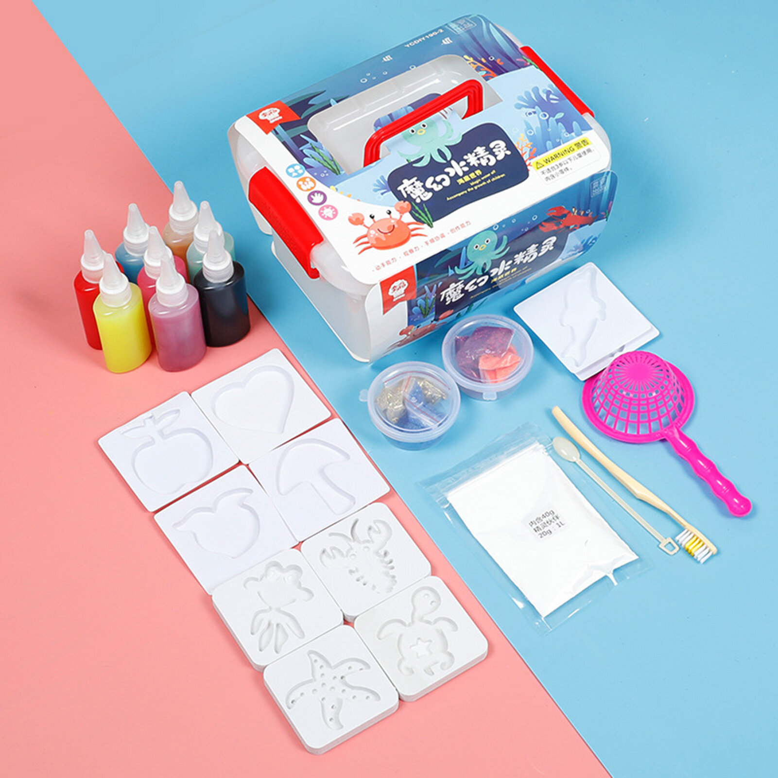 Набор Для Творчества: Безопасный Альгинат Натрия 3D-Эффект Роспись Игрушки - Развитие Практических Навыков Коробка Для Хранения Сделай Сам Для Детей И Взаимодействия Родителей