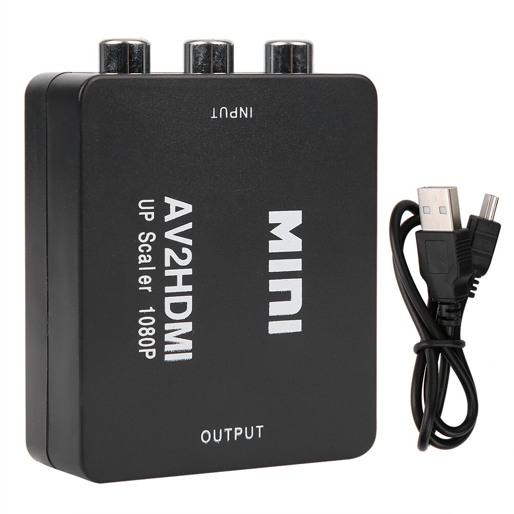 Mini AV в HDMI 1080p 60 Гц Выходной Адаптер Адаптер Высокий Определение с USB CableBlack