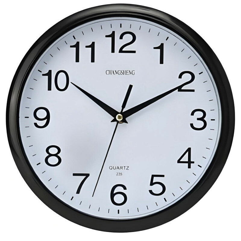 Стильные настенные часы для кухни и ванной комната черный 20см