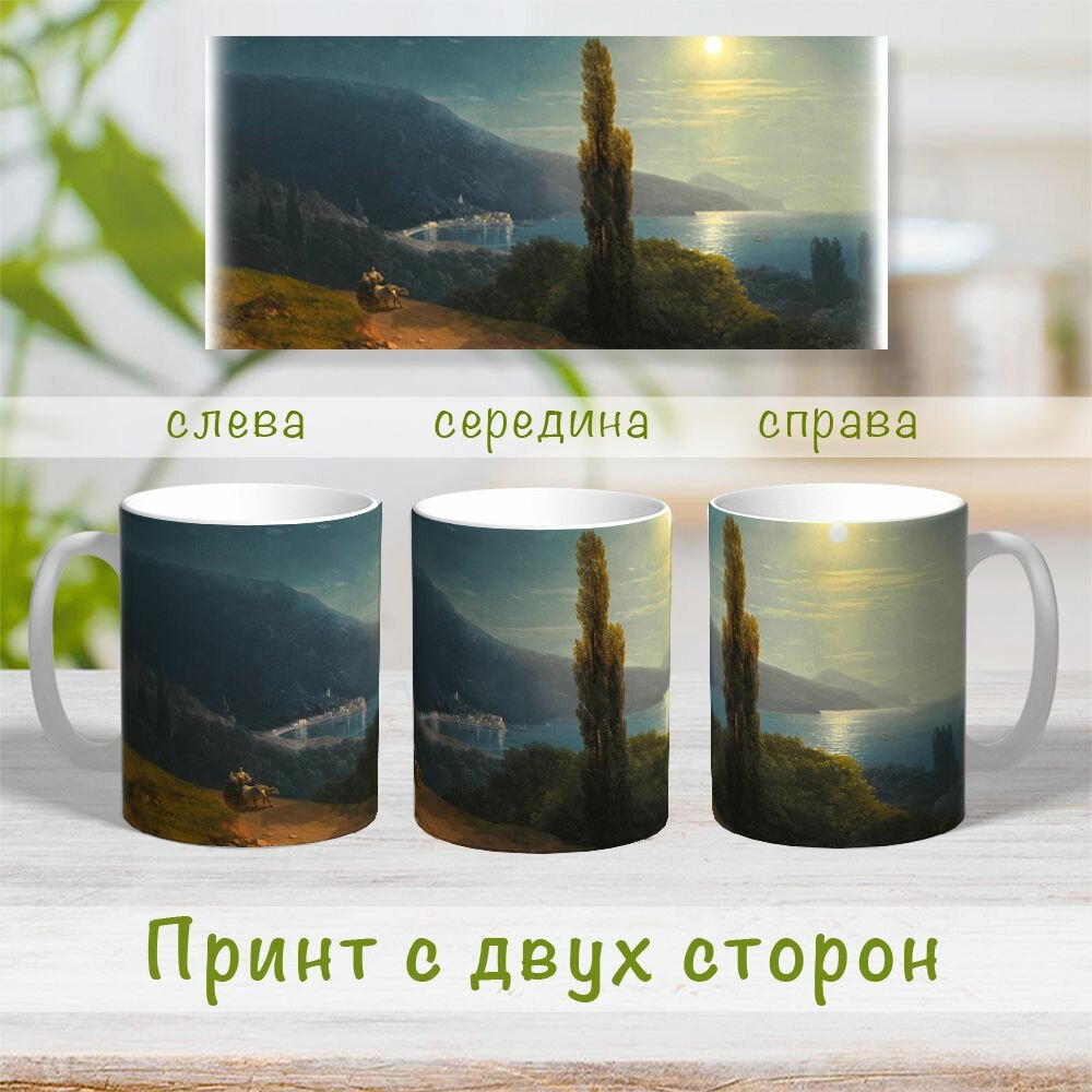 Кружка керамическая "Айвазовский / Лунная ночь в Крыму"