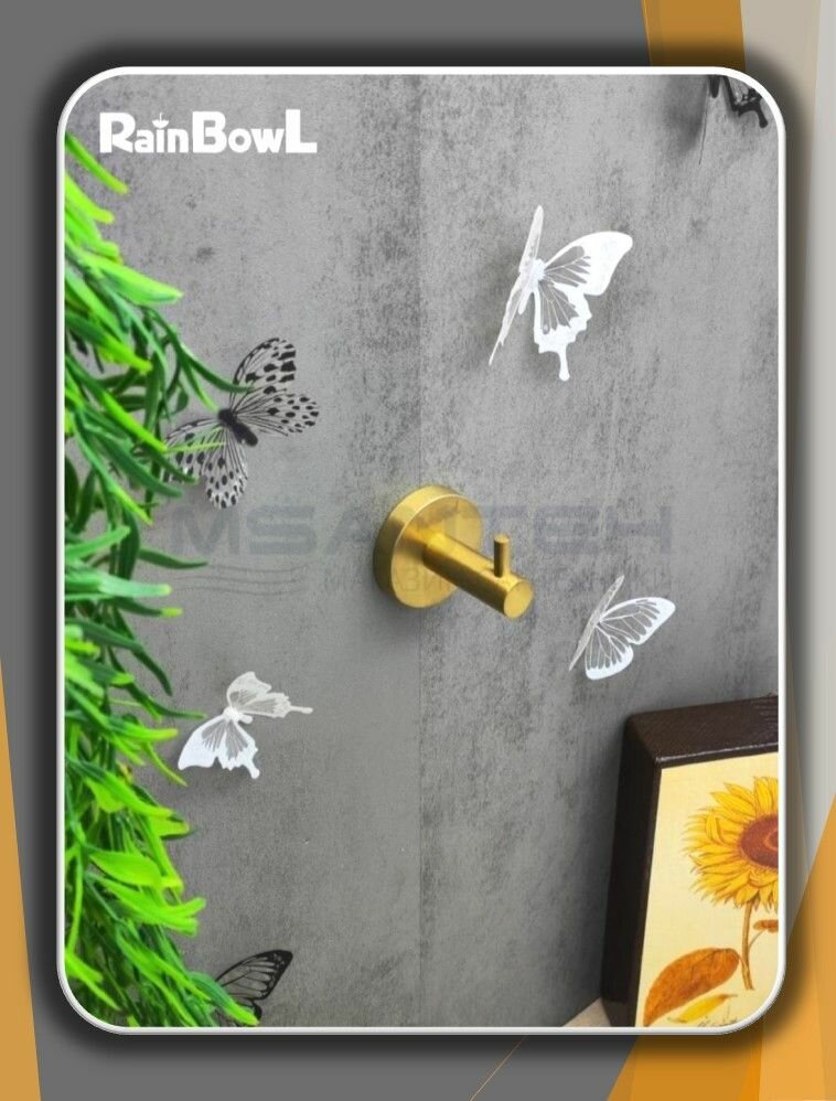 Крючок для ванной Rainbowl 2227-8G LONG одинарный золото матовый