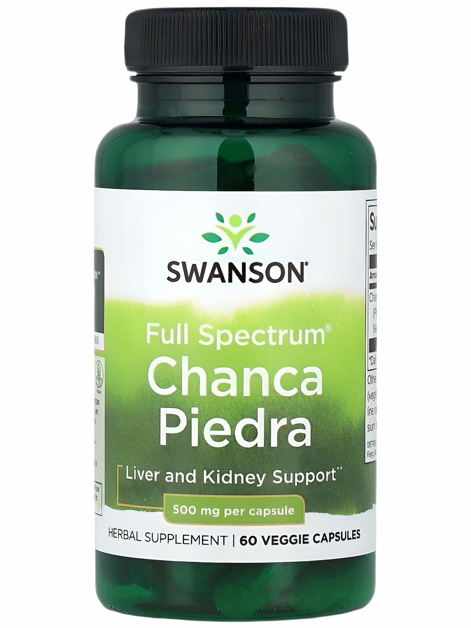 Чанка пьедра полный спектр, 500 мг, 60 растительных капсул, Swanson