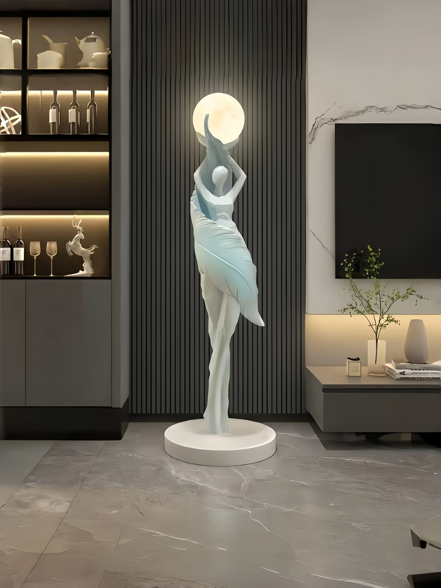 Торшер "Elegant Light Girl Art", USB, режим ночника, высота 85 см