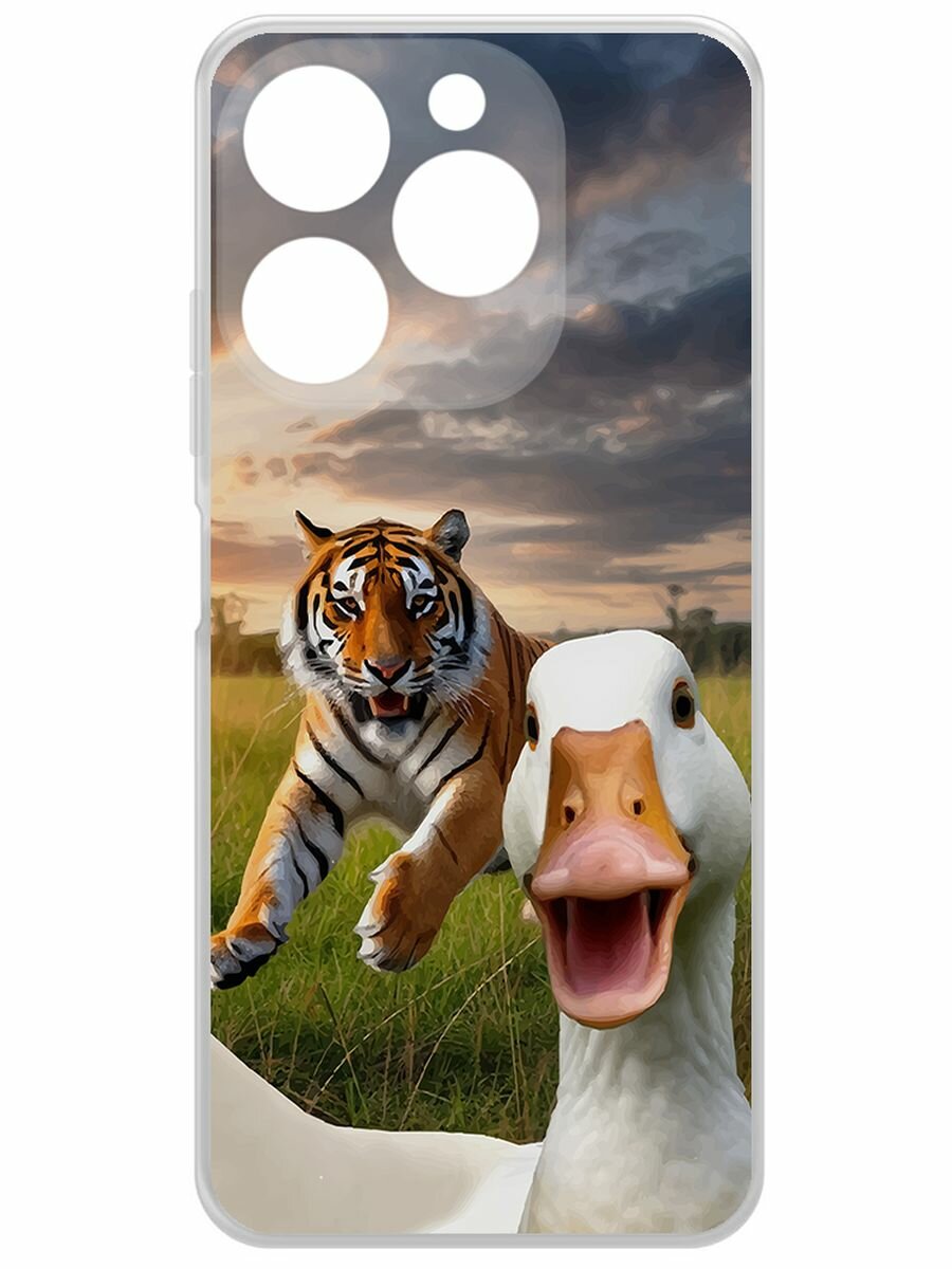 Чехол-накладка Krutoff Clear Case Нас бесогонят для ITEL A70