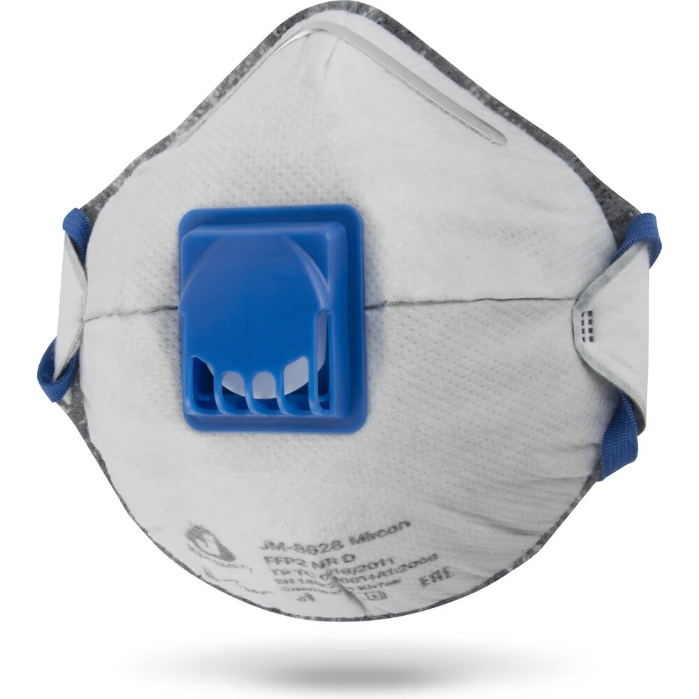Jeta Safety Респиратор угольный (от пыли и запахов) FFP2 с клапаном (1 шт.) с защитой от кислых газов, чашеобразный JM-8628MP