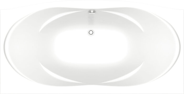 Акриловая ванна Bas Фиеста 195x100 см, пристенная, белая, с каркасом