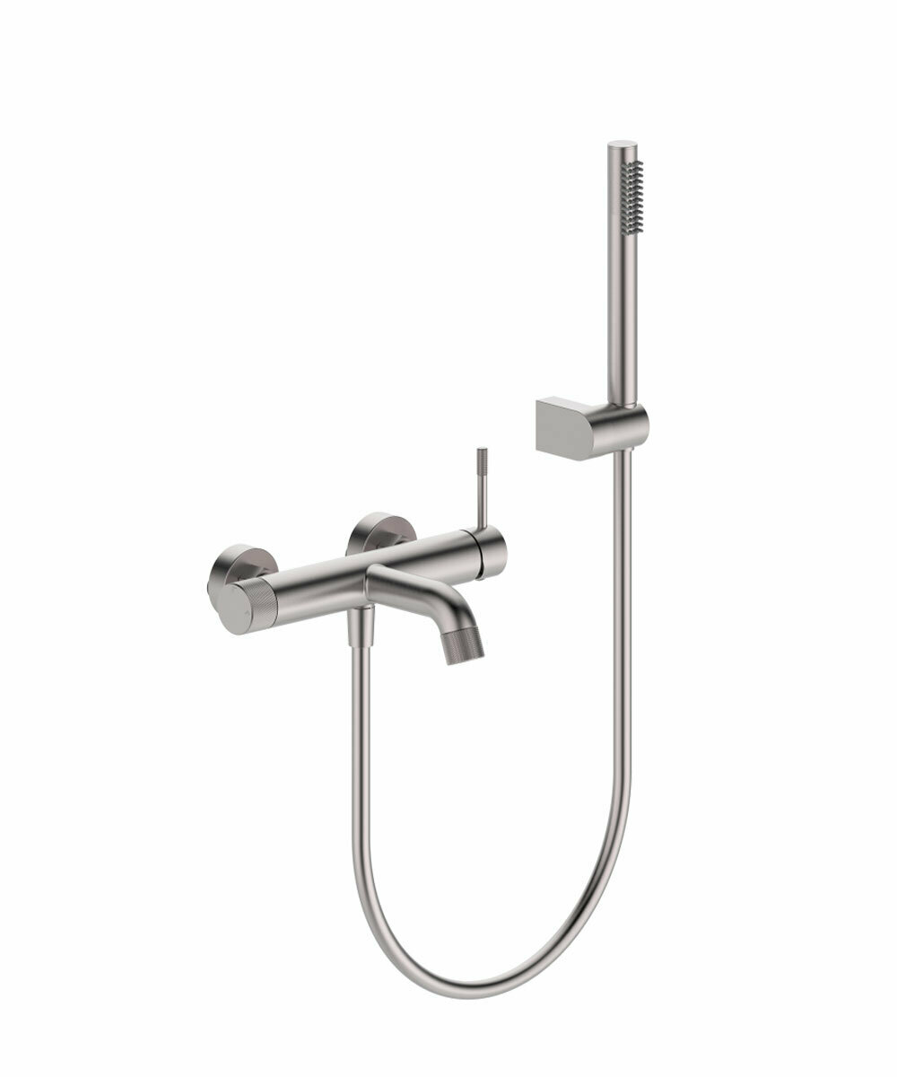 Смеситель для ванны и душа с лейкой и шлангом от бренда Vieir V403531-N сатин