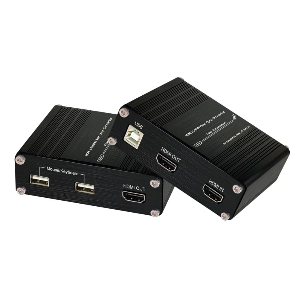 Миниатюрный оптоволоконный удлинитель HDMI 2.0 KVM с разрешением 4K/60 Гц и USB