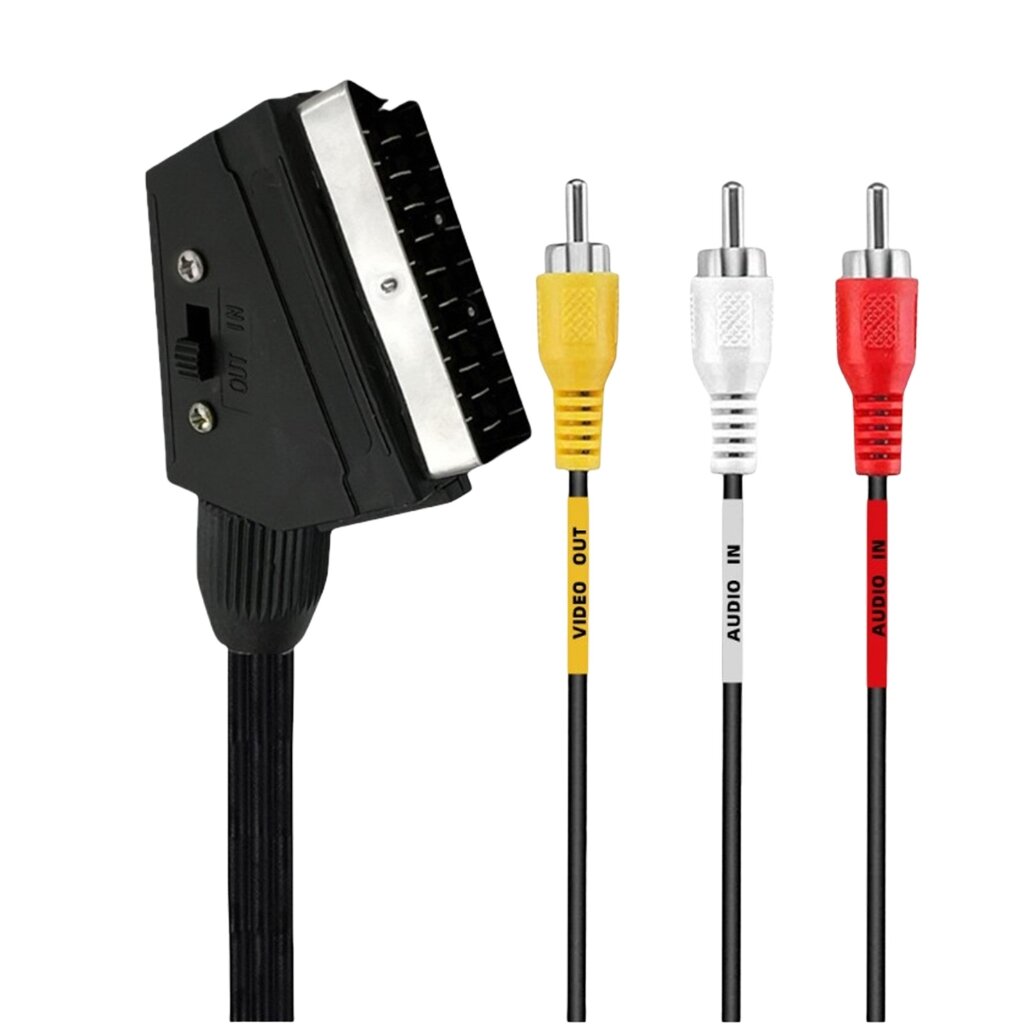 Кабель SCART–RCA, 1,5 м, 1pc — фото 1