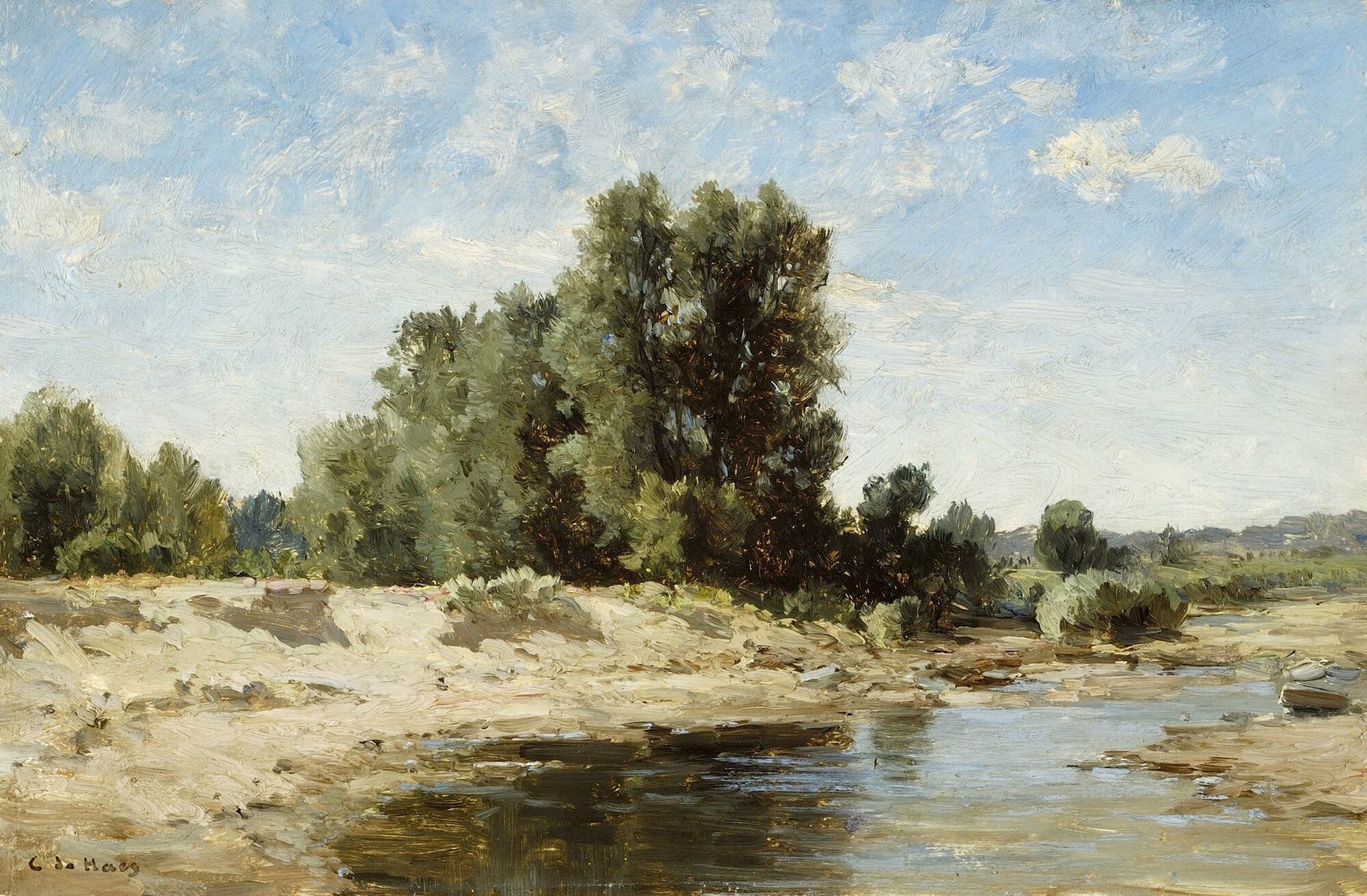 Картина Карлоса де Хаеса Орильяс дель Харама 80х52 см