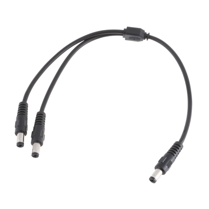 Кабель-разветвитель питания DC 5.5x2.1 мм 18AWG, штекер на два штекера 5.5 мм x 2.1 мм для светодиодных камер и камер видеонаблюдения.