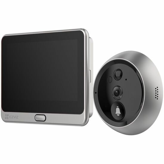 Видеофон EZVIZ CS-DP2, с Wi-Fi, цветной сенсорным экраном, черный