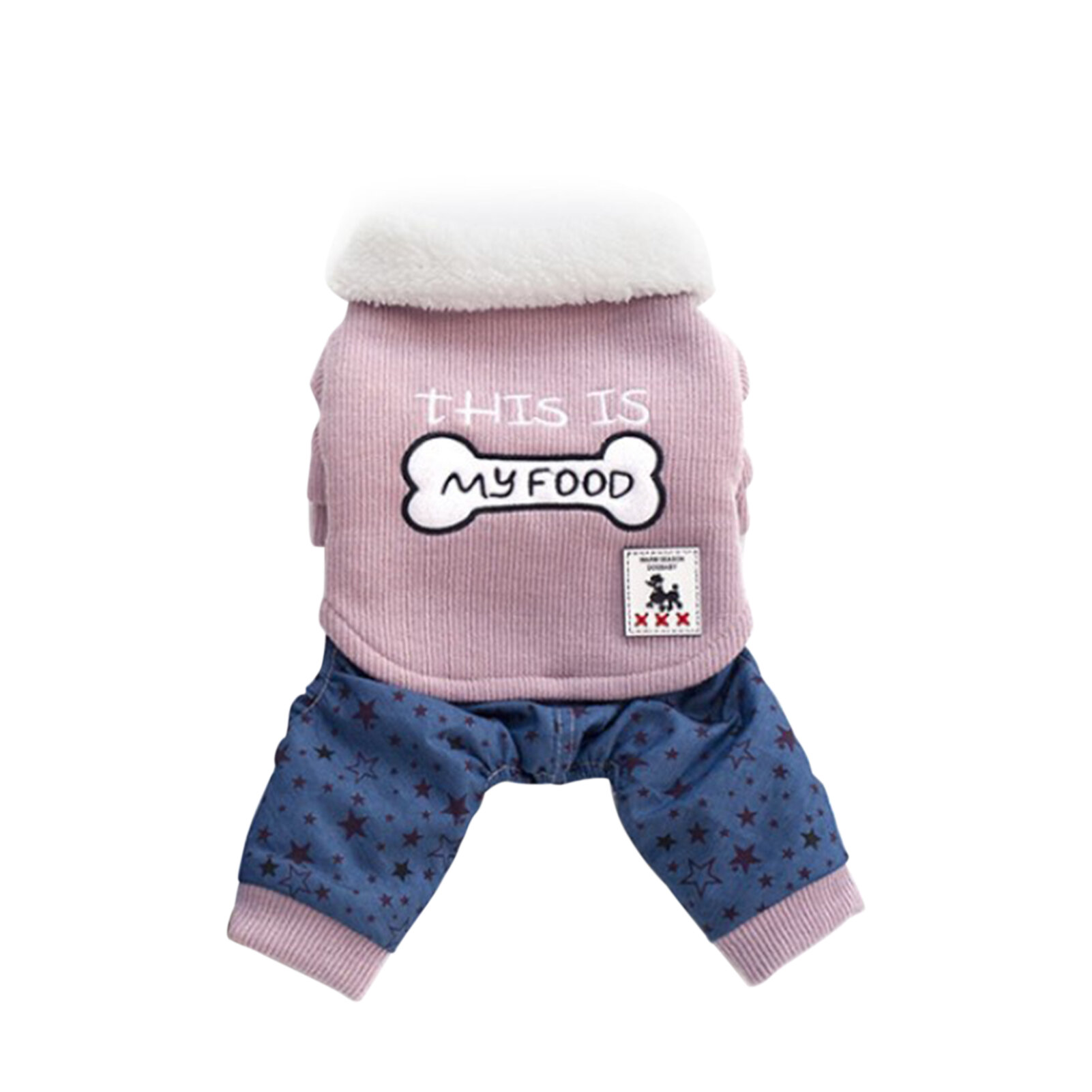 Одежда для домашних животных: толстовки для собак, куртки для котов из хлопка, комбинезоны для собак зимнего сезона с звёздчатым узором и пуговичными застёжками, размеры S, M, L, XL, XXL, цвета Розовый, Армейский зелёный, для мелких и средних животных, 1
