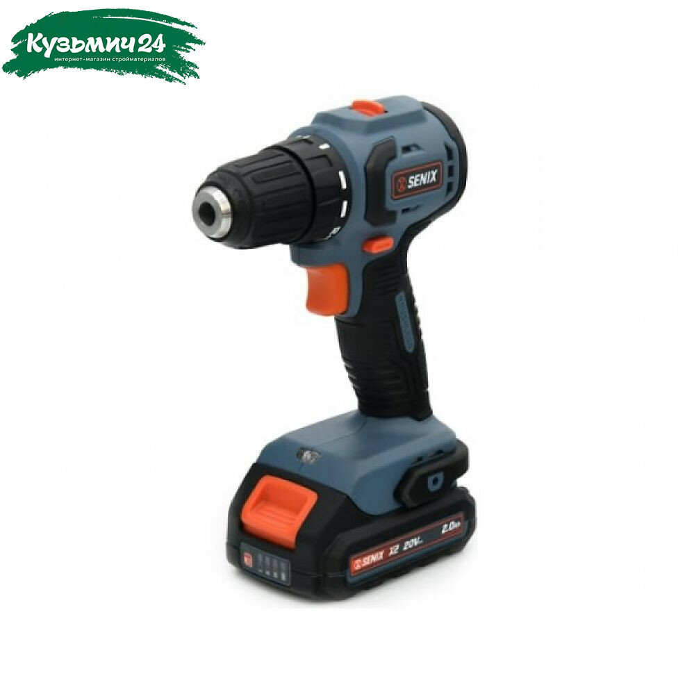 Аккумуляторный шуруповерт SENIX PDDX2-M3 20В 50Нм 2акк 2.0Ah+з. у, 1 шт.