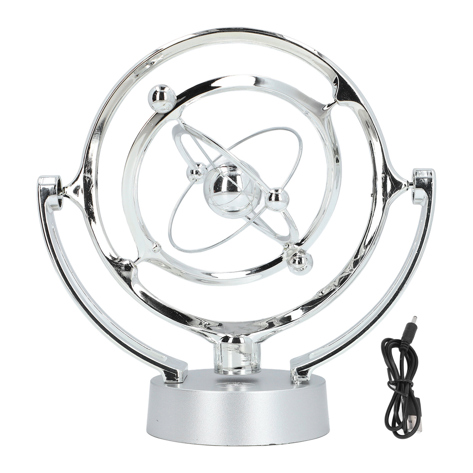 Настольная модель вечного движения Земли, вращающиеся магнитные качели, астрономический инструмент, орбитальный дисплей, USB-аккумулятор, украшение двойного назначения для домашнего офиса