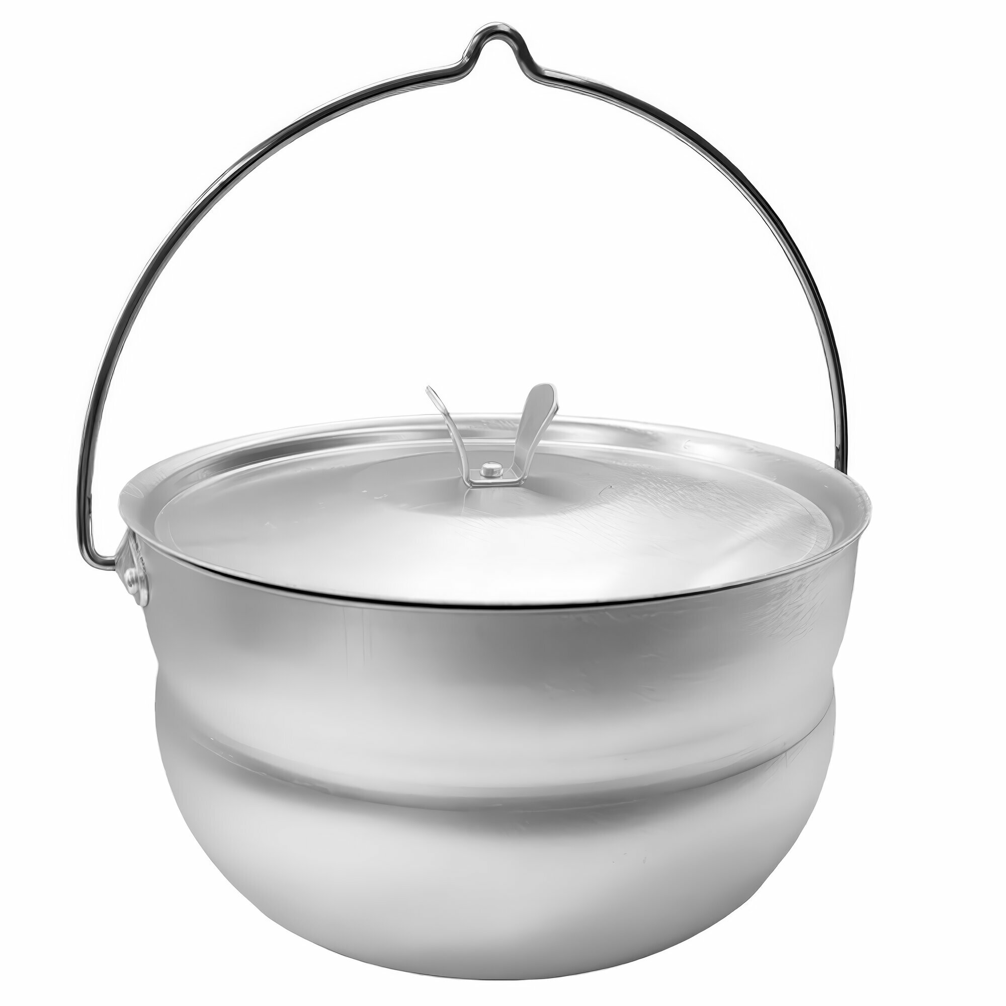 Котелок алюминиевый Калитва Турист 2,5 литров, серебристый цвет