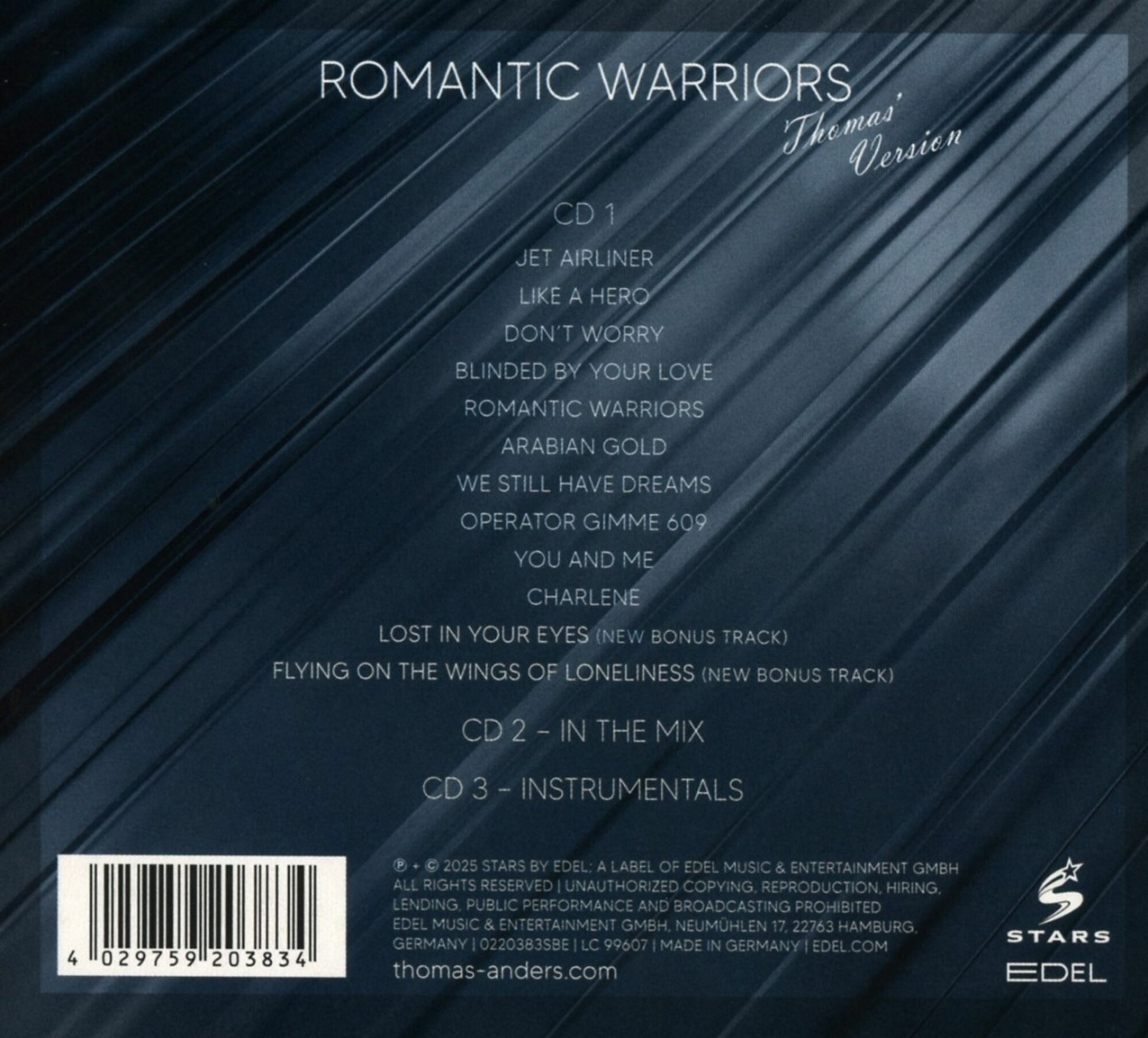Компакт-диск Thomas Anders - … Sings Modern Talking - Romantic Warriors (Thomas' Version) (3 CD) — фото 1