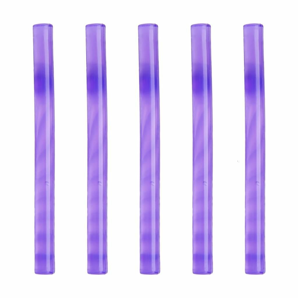 Печать,5 круглых восковых палочек желеобразного цвета с высокой проницаемостью -мечтательный фиолетовый