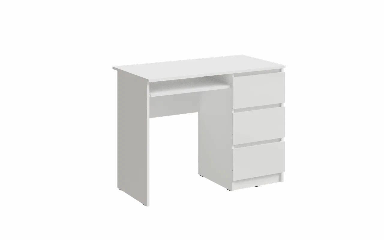 Стол письменный Челси (Ш) (Белый глянец холодный, белый) 1002х768х524 МИФ