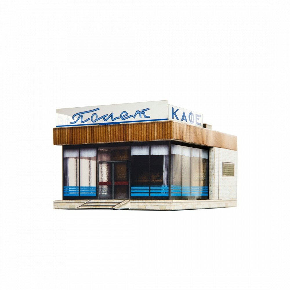 Сборная модель из картона Умная Бумага Кафе-стекляшка Полет УмБум759