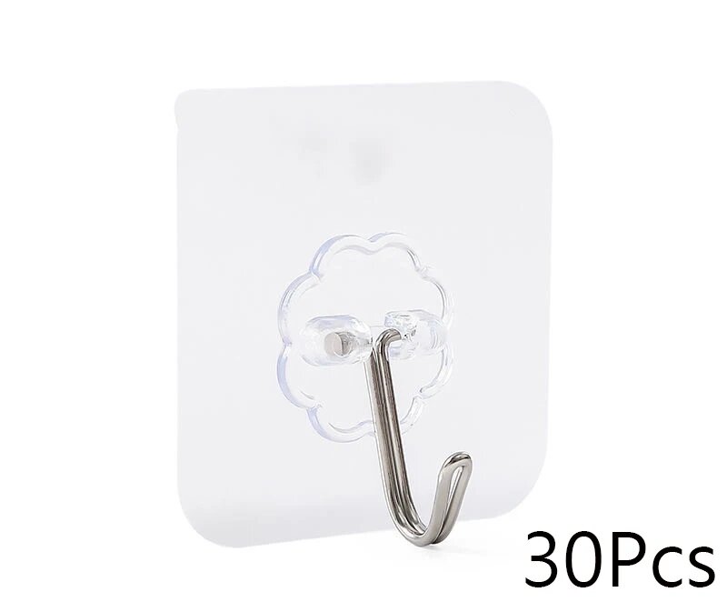 Мягкие игрушки-гамаки, органайзер для хранения детских игрушек, экономия места, красочная хлопковая веревочная сетка для украшения детских комнат Белый, 30Pcs Hooks