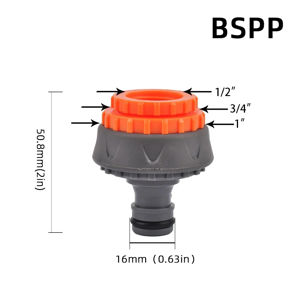 Адаптер для шланга BSPP 1/2", 3/4", 1", Color: Оранжевый