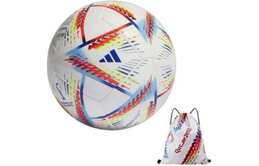 Футбольный мяч унисекс Adidas, размер 5, TPU, белый/синий/красный/желтый, 4919748