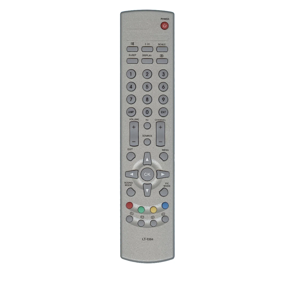 Пульт Huayu LT1504, для телевизора, BBK, цвет серебристый, ИК-сигнал