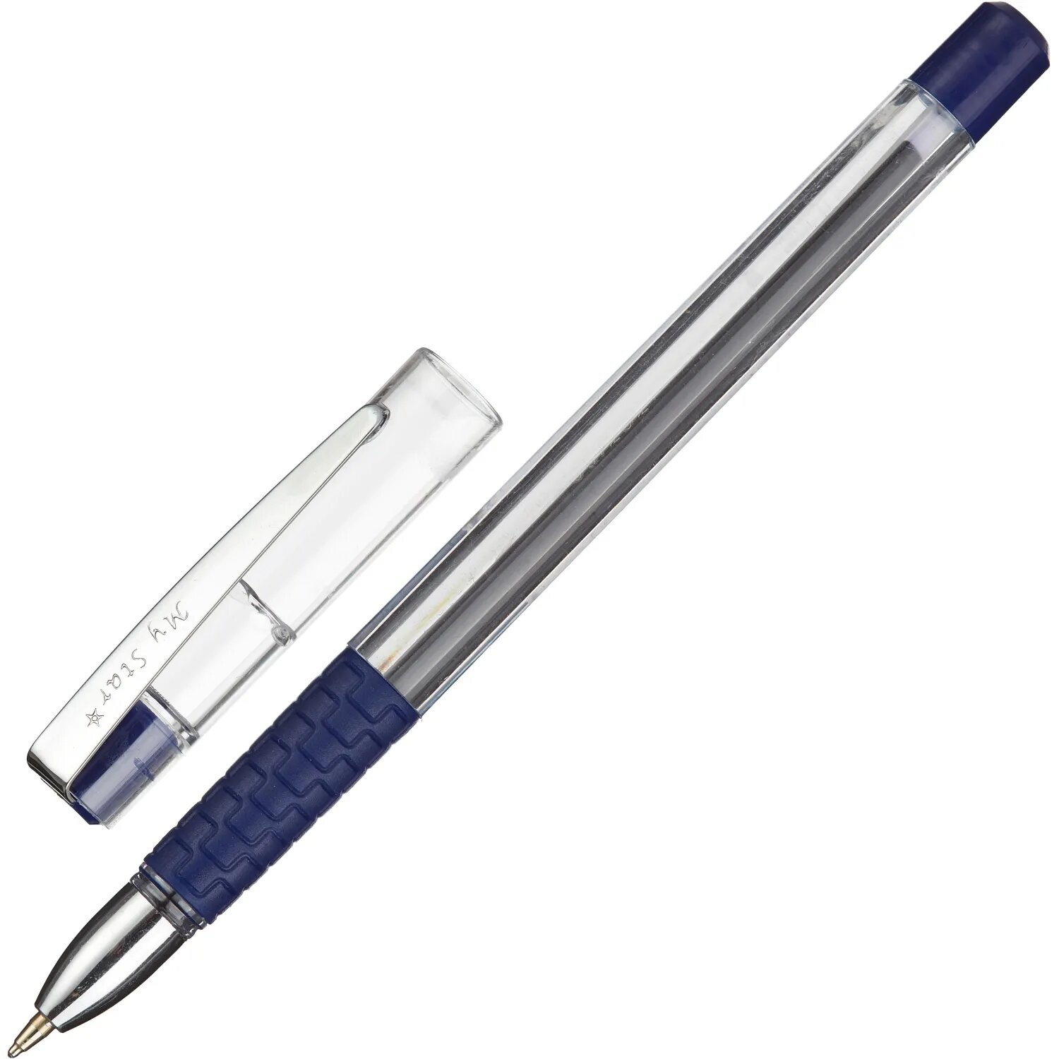 Ручка шариковая неавтомат. Комус My Star манжет, метал. клип 0.5мм, син