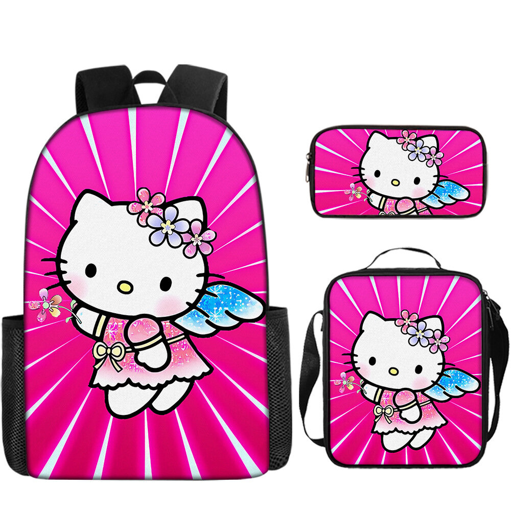 Hello Kitty сумка для начальной школы милый детский рюкзак Hello Kitty рюкзак для девочек KT сумка для обеда с котом