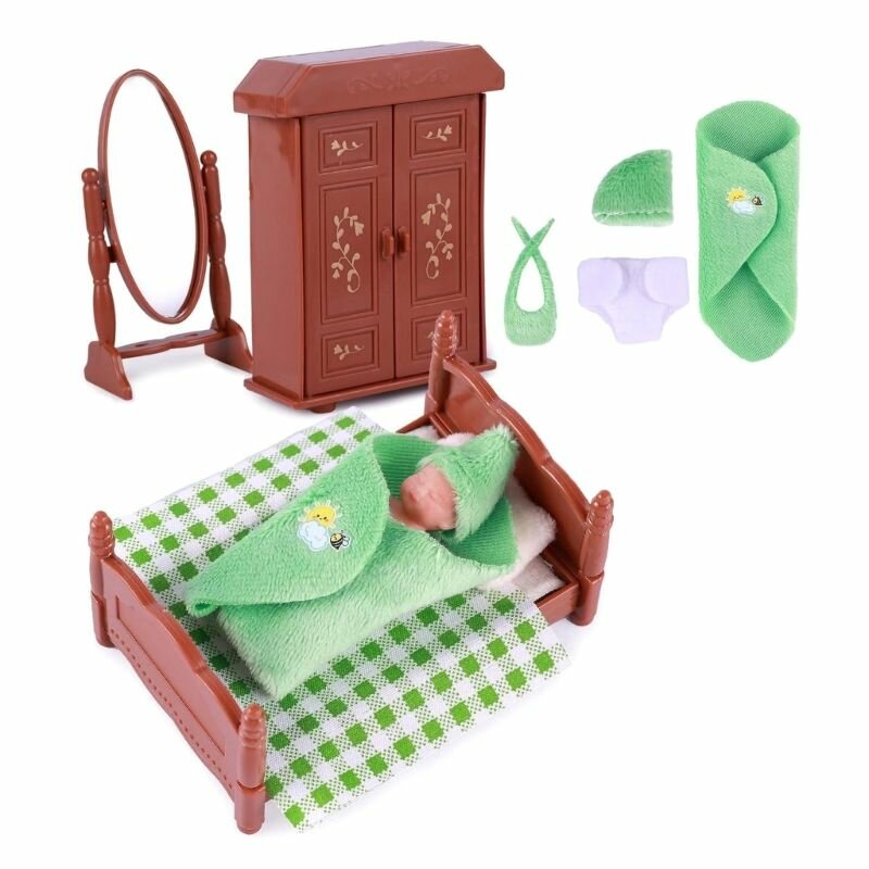 Мини-силиконовая кукла-младенец 3-дюймовая реалистичная игрушка для новорожденных кукол-стиль 1