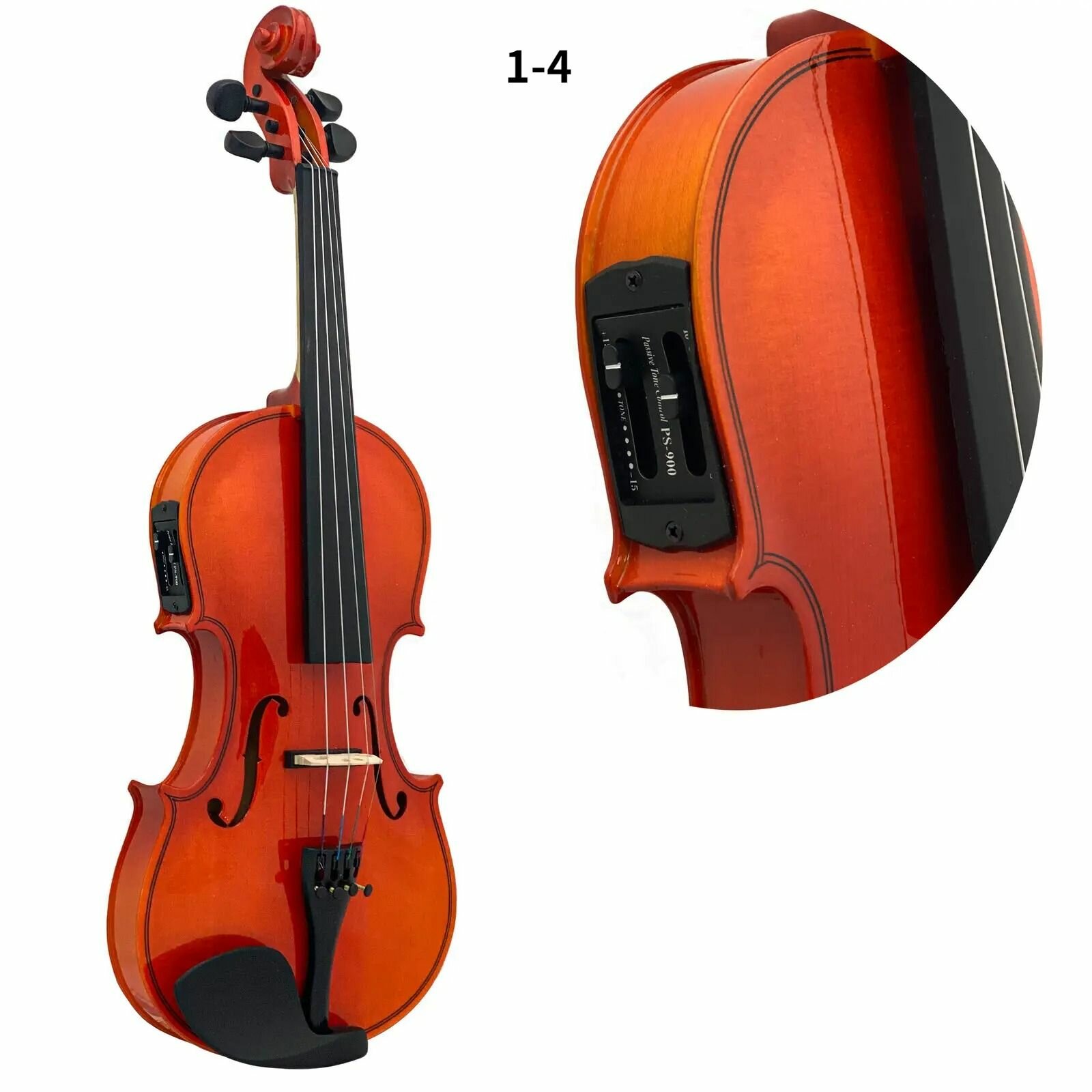 Акустическая скрипка 4/4, полноразмерный смычок, канифоль, деревянные струны, черный футляр, подарок