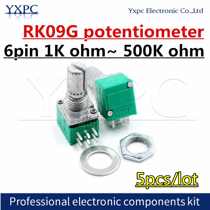 5 шт. Потенциометры FSXSEMI RK097 RV097 RK097G 500 кОм
