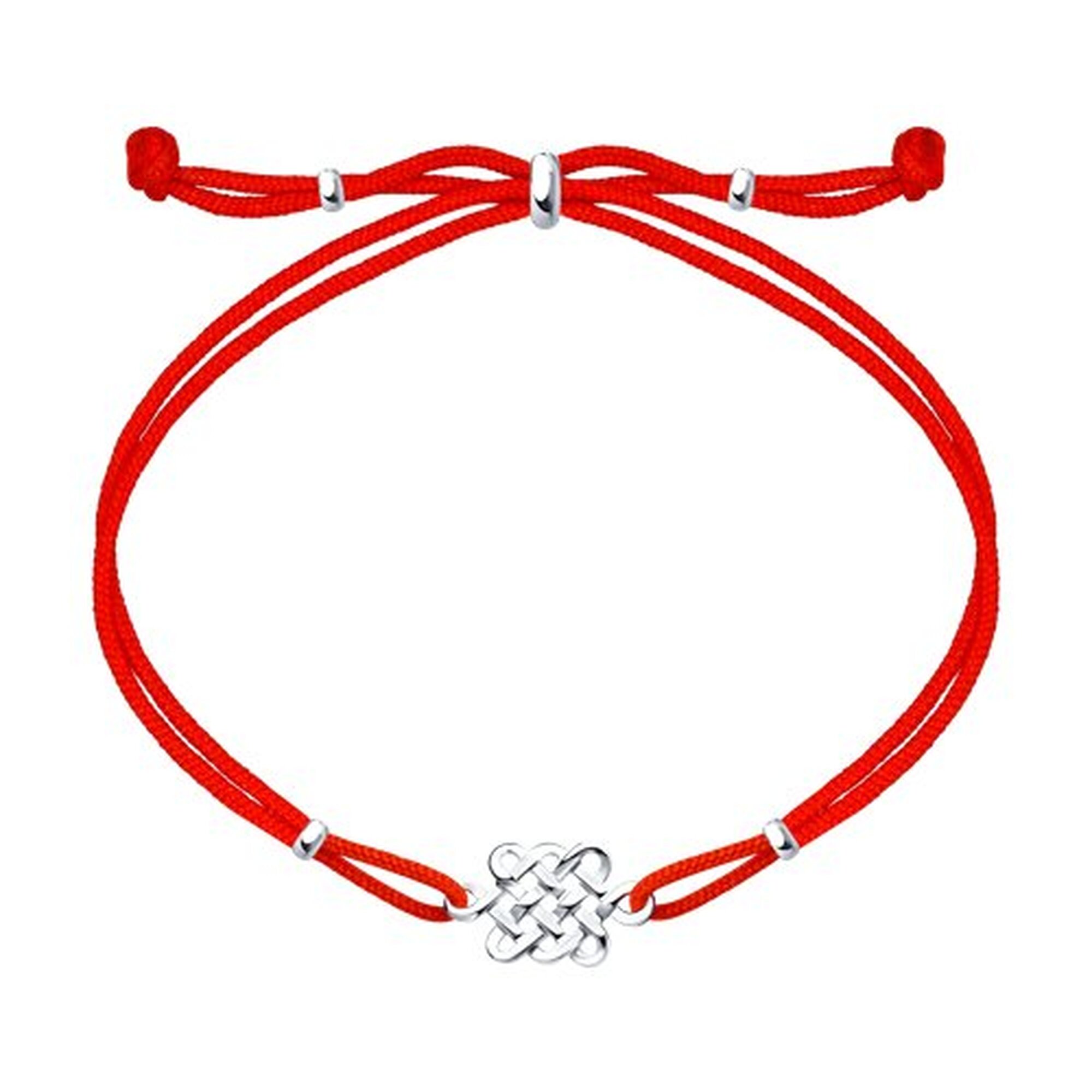 Браслет-нить, серебро, 925 проба, серебрение