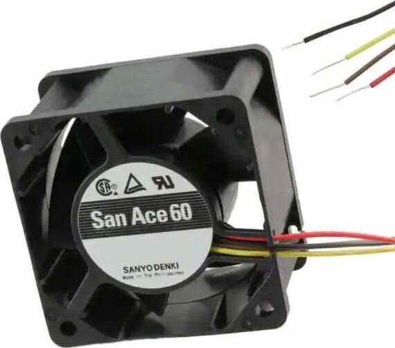 Вентилятор SANYO DENKI 9GA0612P6G001 Вентилятор: DC осевой 12ВDC 60x60x20мм 52,8м3/ч 43дБА 1шт