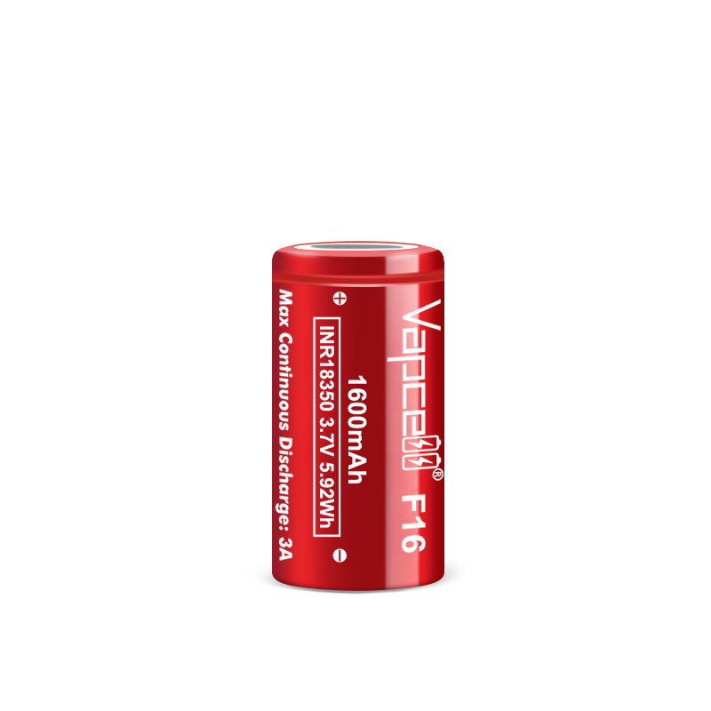 Аккумулятор Vapcell 18350 F16 1600 мАч INR18350, литий-ионный аккумулятор