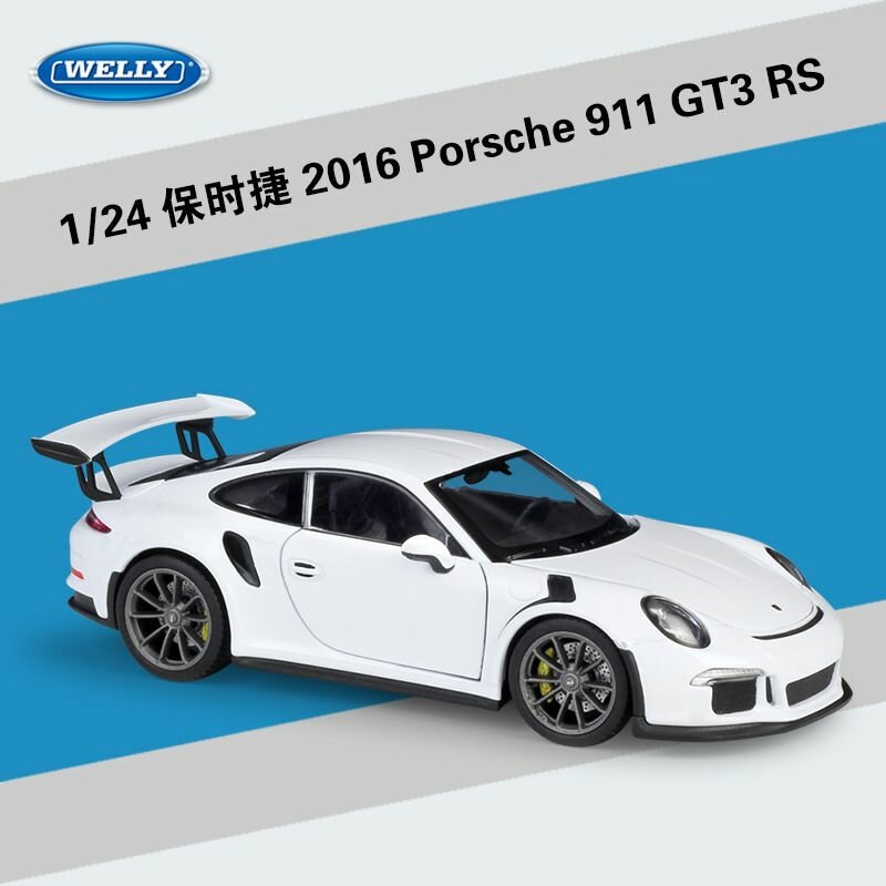 Welly 1:24 Porsche GT3 RS симулятор спортивного автомобиля модель из сплава