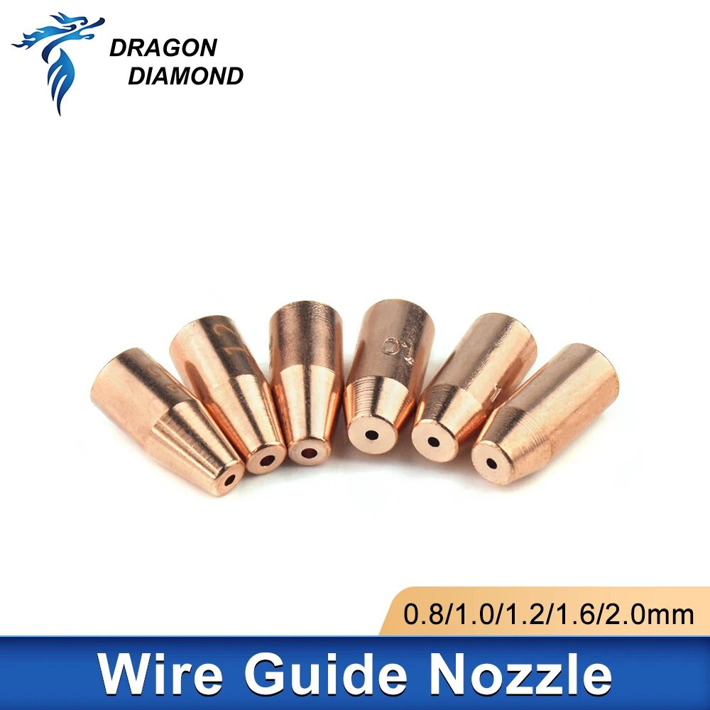 Лазерная насадка для проволоки M5 TIG для QILIN Ospri SUP WSX HANWEI HW970 Raytools (10 шт.) 0.8mm