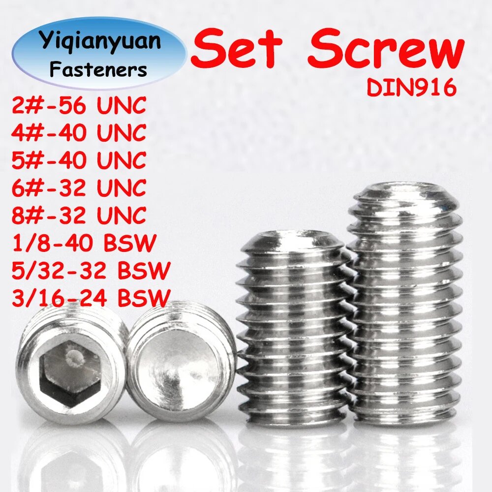 Иньяньань набор винтов из нержавеющей стали 6-32 UNC (10Pcs), 1I4