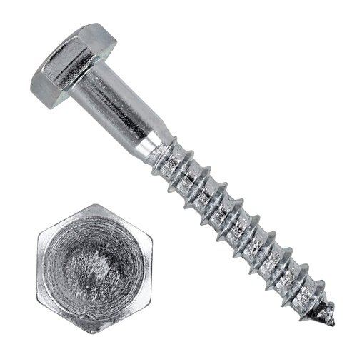 Набор шурупов Крепдил DIN571, 6х40 мм, сантехнический, оцинкованный, 20 шт